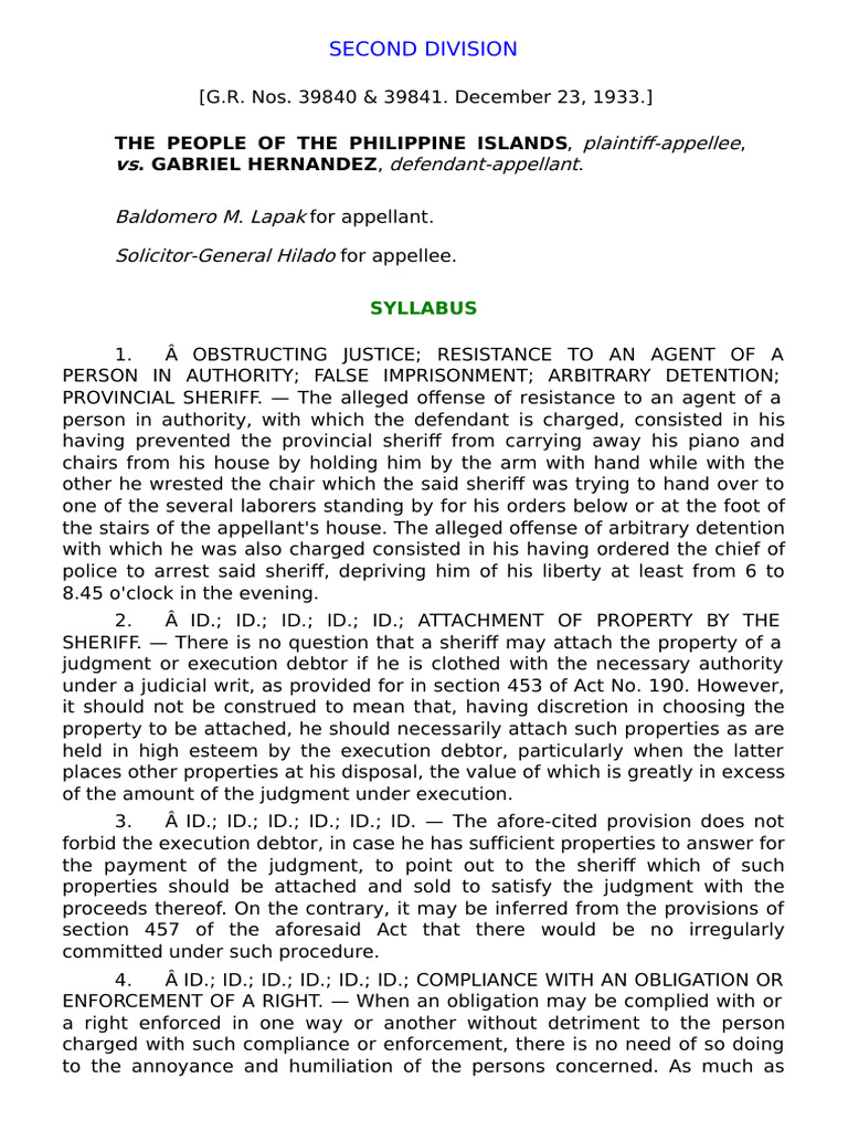 People v. Hernandez | PDF | Judgment (Law) | Sheriff