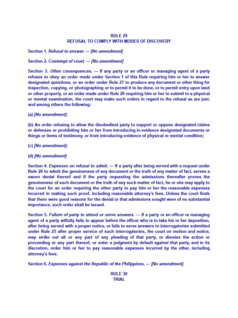 rule 29 to 30 | PDF | Default Judgment | Judgment (Law)
