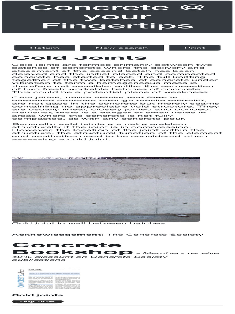 Cold Joints | PDF