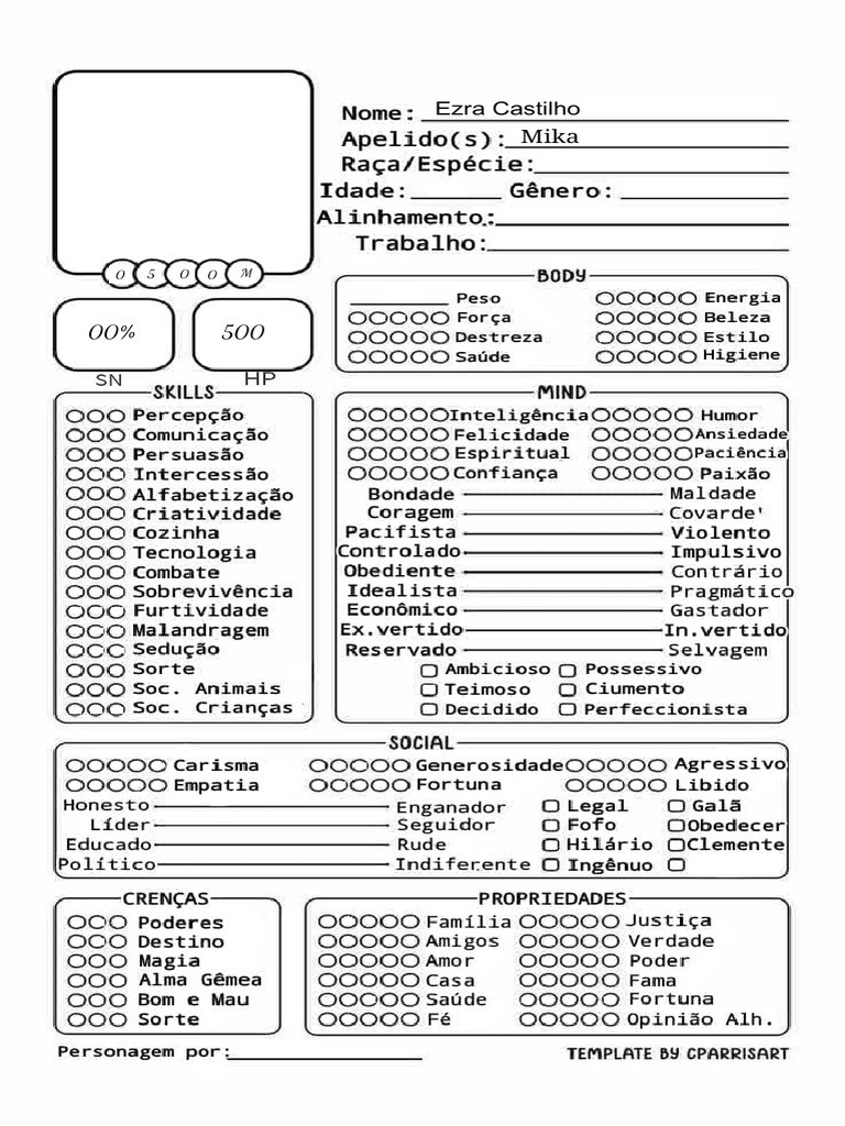 Ficha Editável ? | PDF