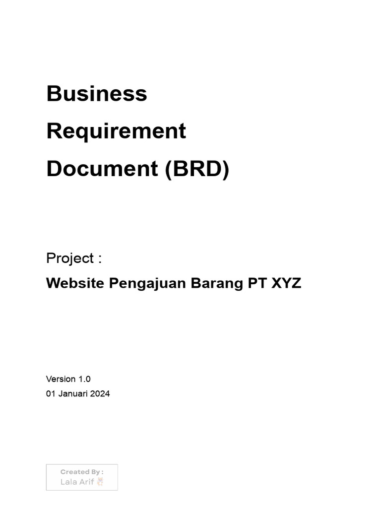 BRD Template | PDF