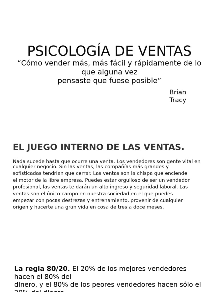 Spcologia Ventas Brayan Tracy | PDF