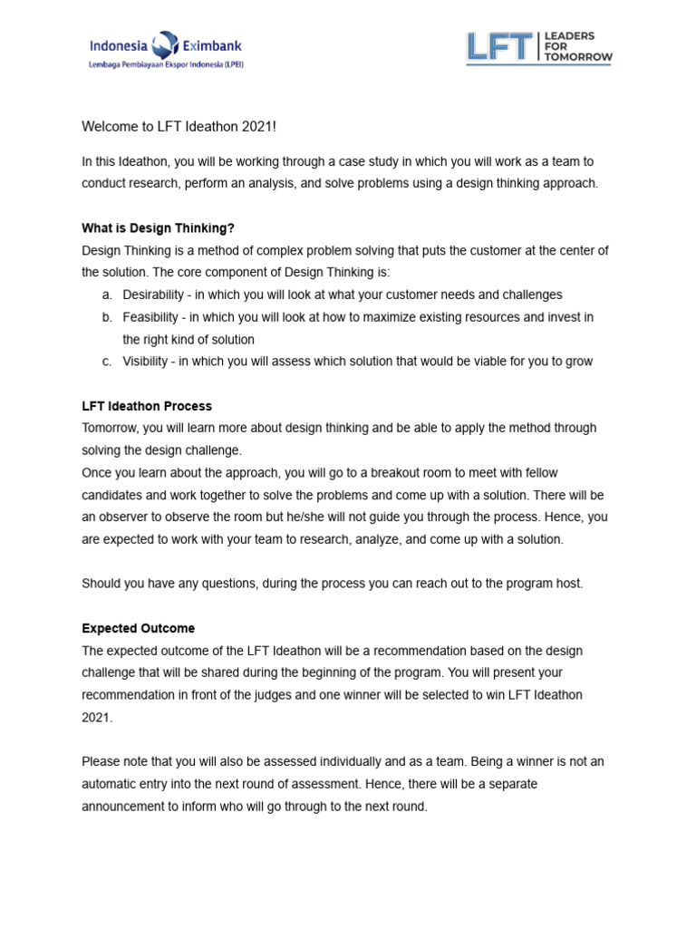 Design Thinking for Ideathon Teams | PDF | Cognition