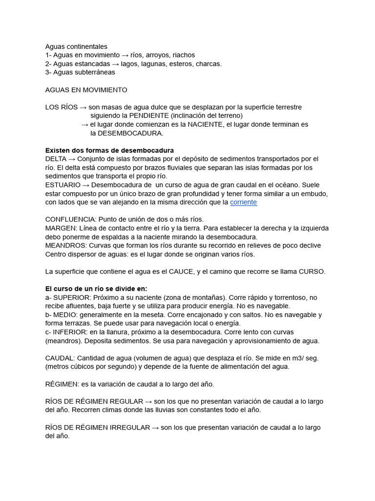 Resumen Hidro | PDF | Río | Paisaje