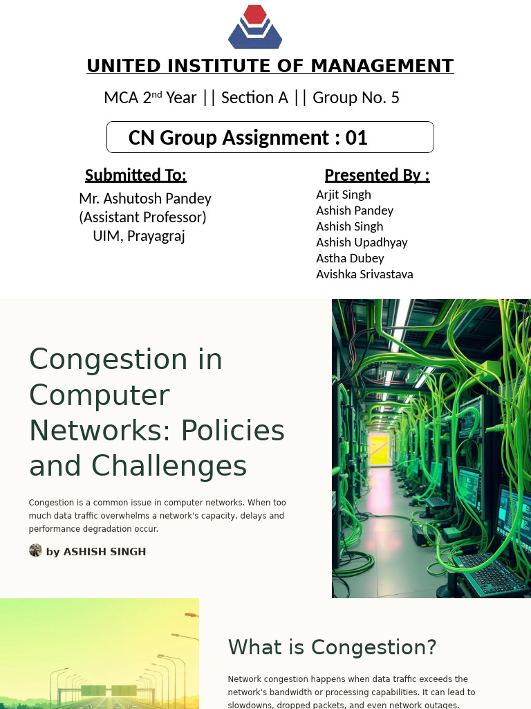 Congestion in Computer Networks Policies and Challenges | PDF | Network Congestion | Computer ...