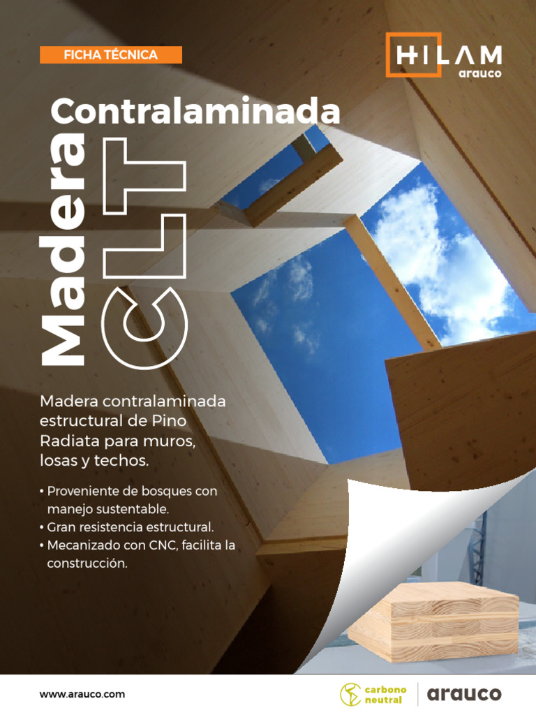 Madera Contralaminada CLT HILAM | PDF | Madera