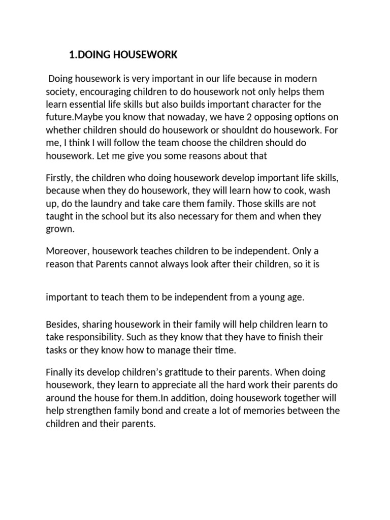 1.doing Housework | PDF