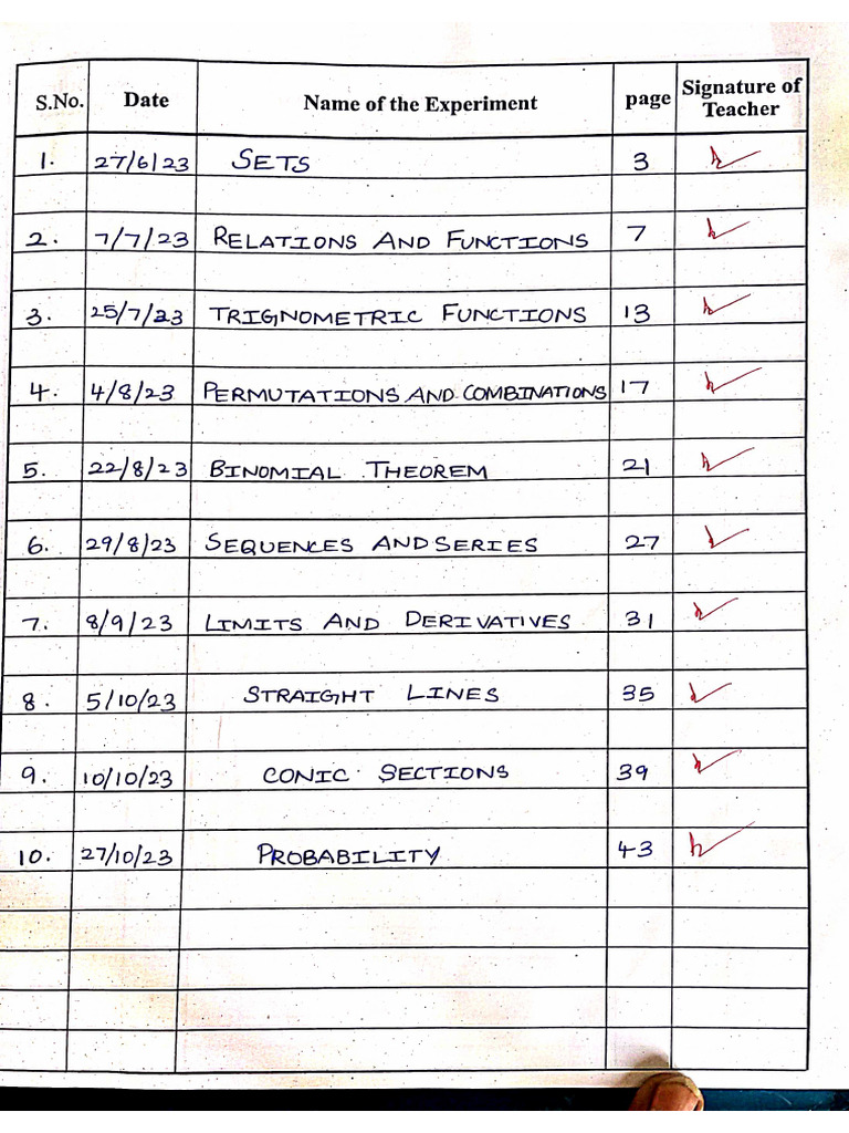 Xi Maths Activity - 1 | PDF