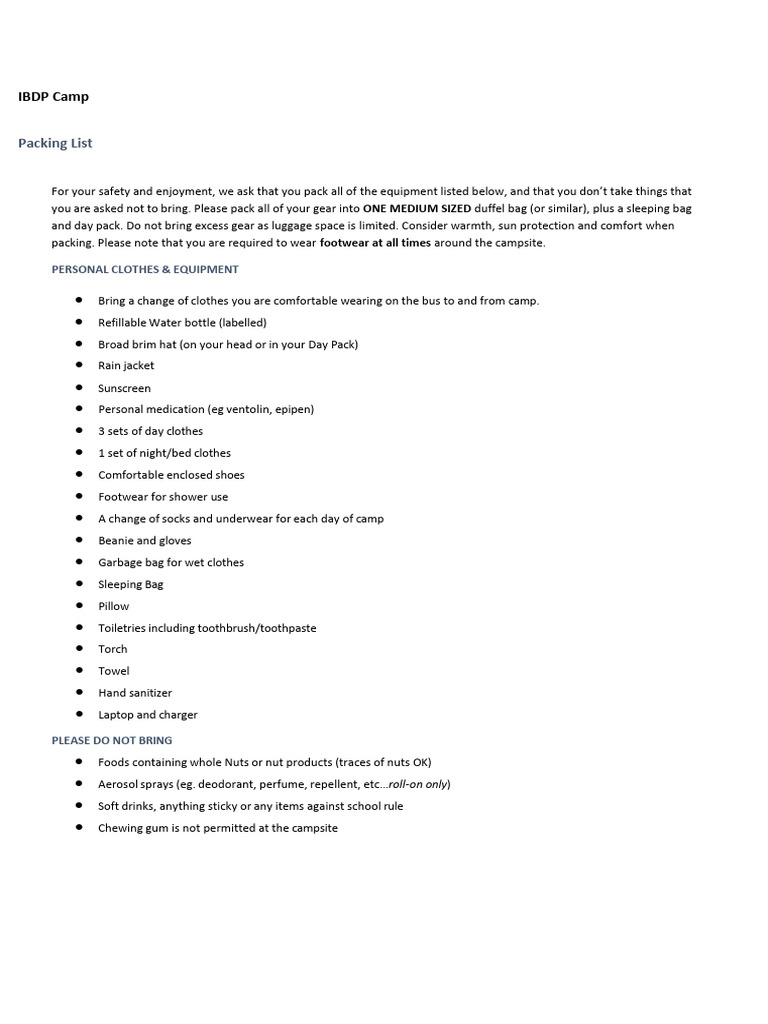 IBDP Camp Additional Letters | PDF