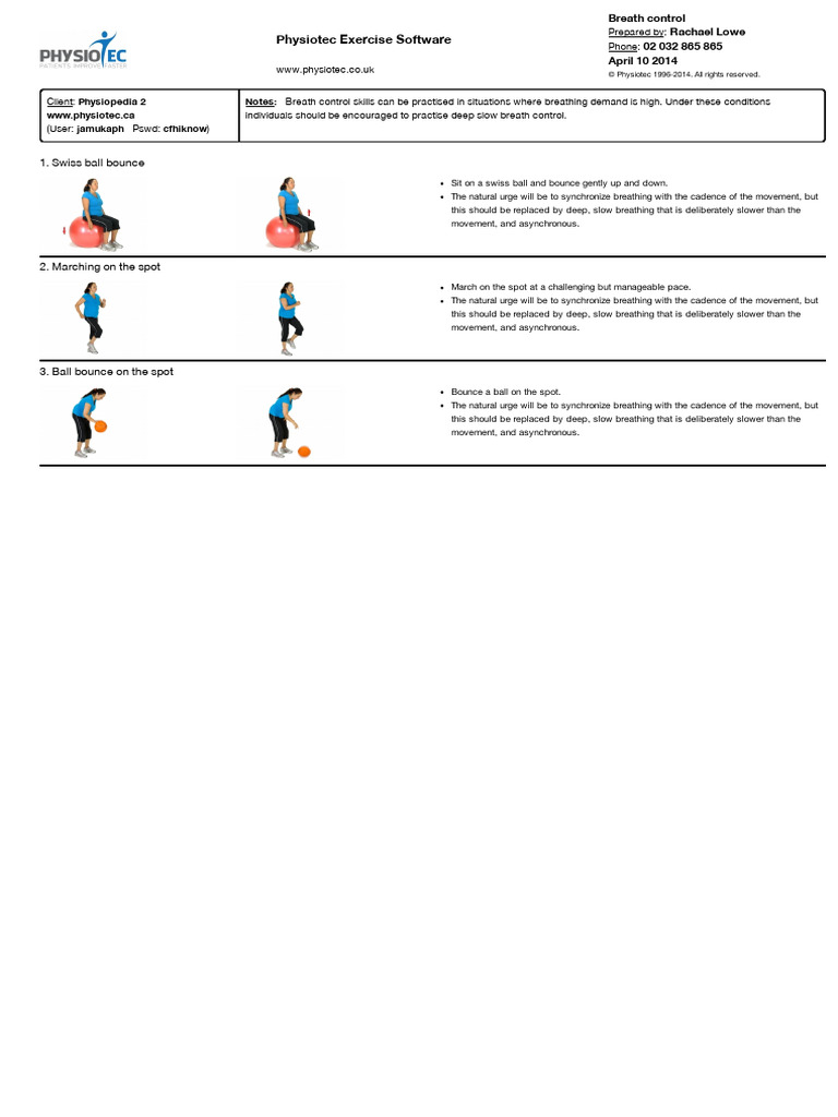 Breath Control Exercises Guide | PDF | Breathing | Clinical Medicine