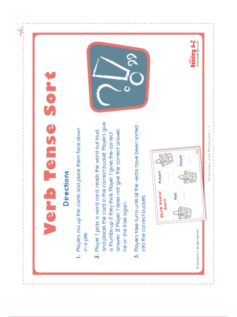 LC g1 GM Verb Tense Sort | PDF | Verb | Grammatical Tense