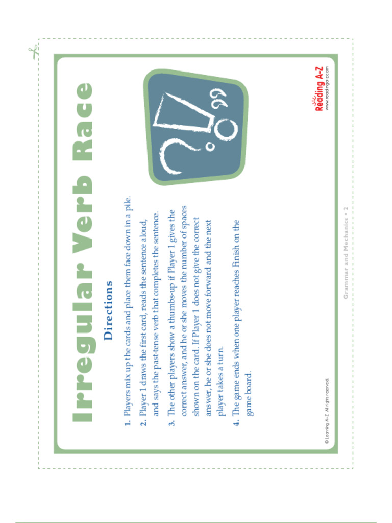 LC g2 GM Irregular Verb Race | PDF | Linguistic Typology | Language ...