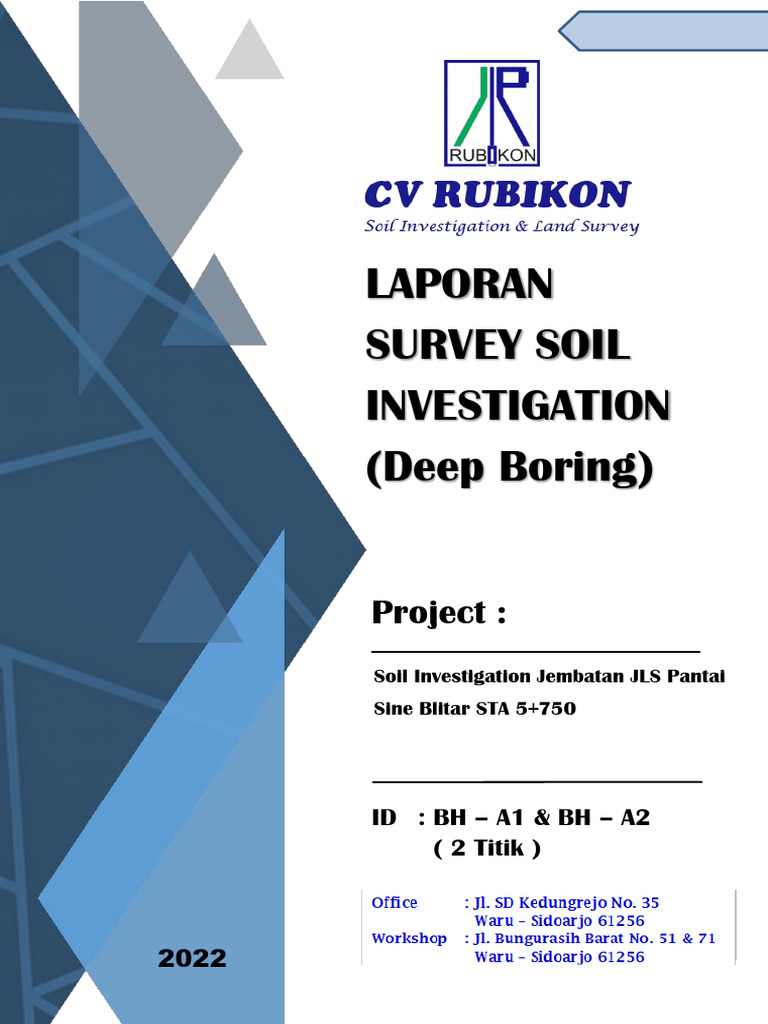 Report Boring - Soil Investigation Jembatan JLS 5+750 (Full) | PDF