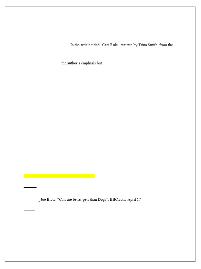 How To Write A Summary and References | PDF