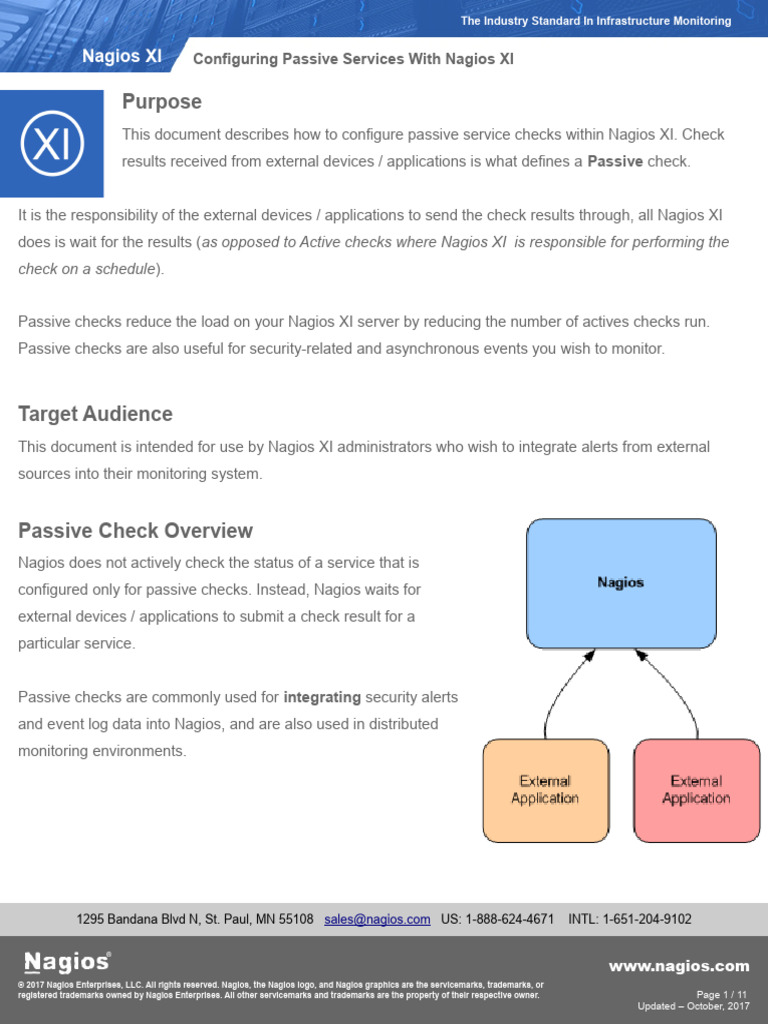 Nagios XI Passive Check Setup Guide | PDF | Trademark | Server (Computing)