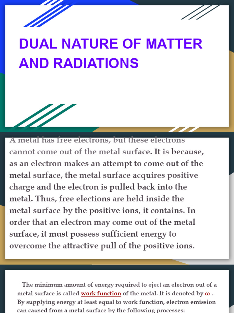 JN Dual Nature of Matter (24-25) | PDF | Photoelectric Effect ...