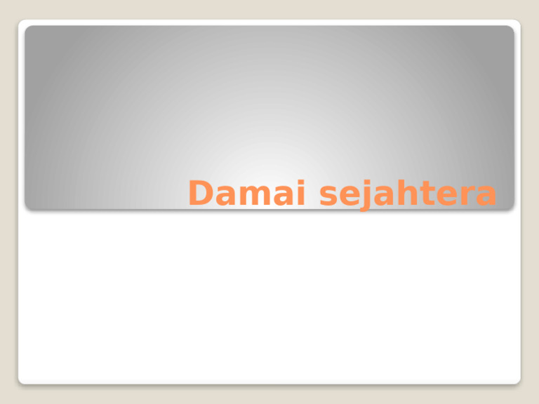 Damai Sejahtera | PDF