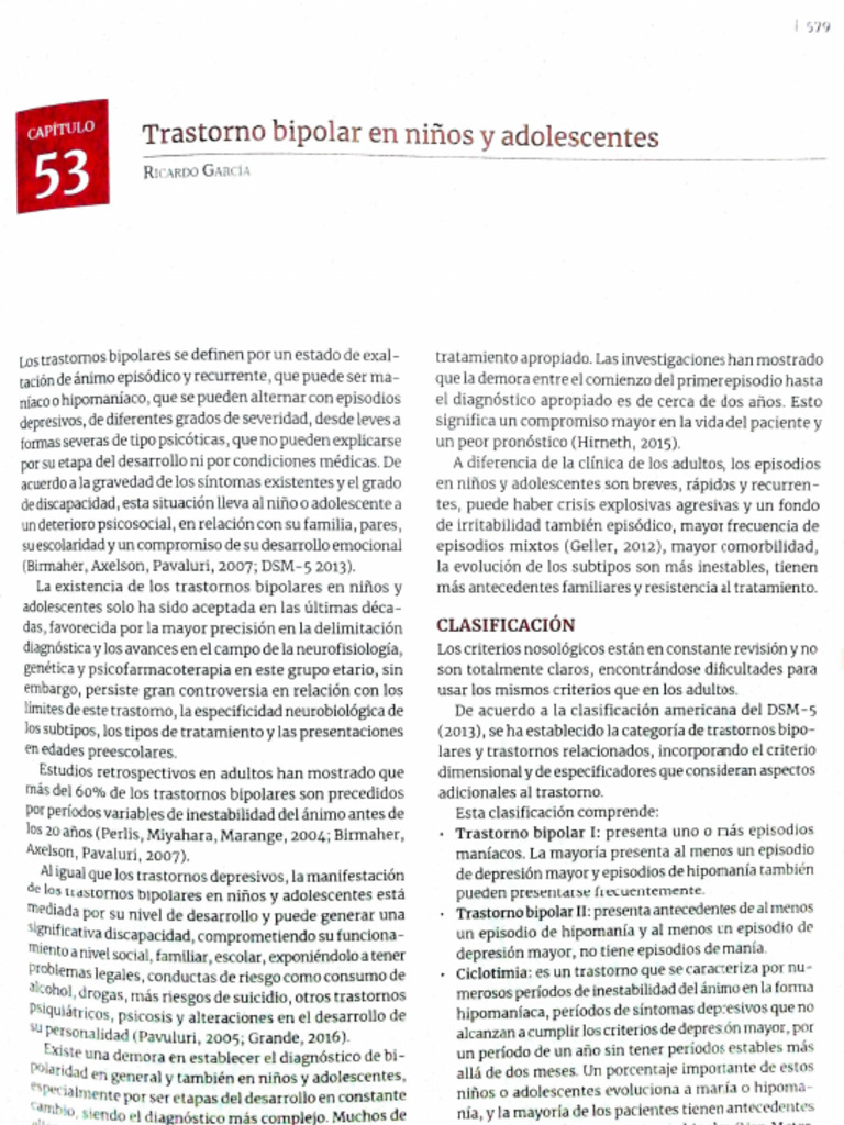 Trastorno Bipolar en Niños y Adolescentes-Almonte | PDF | Desorden ...
