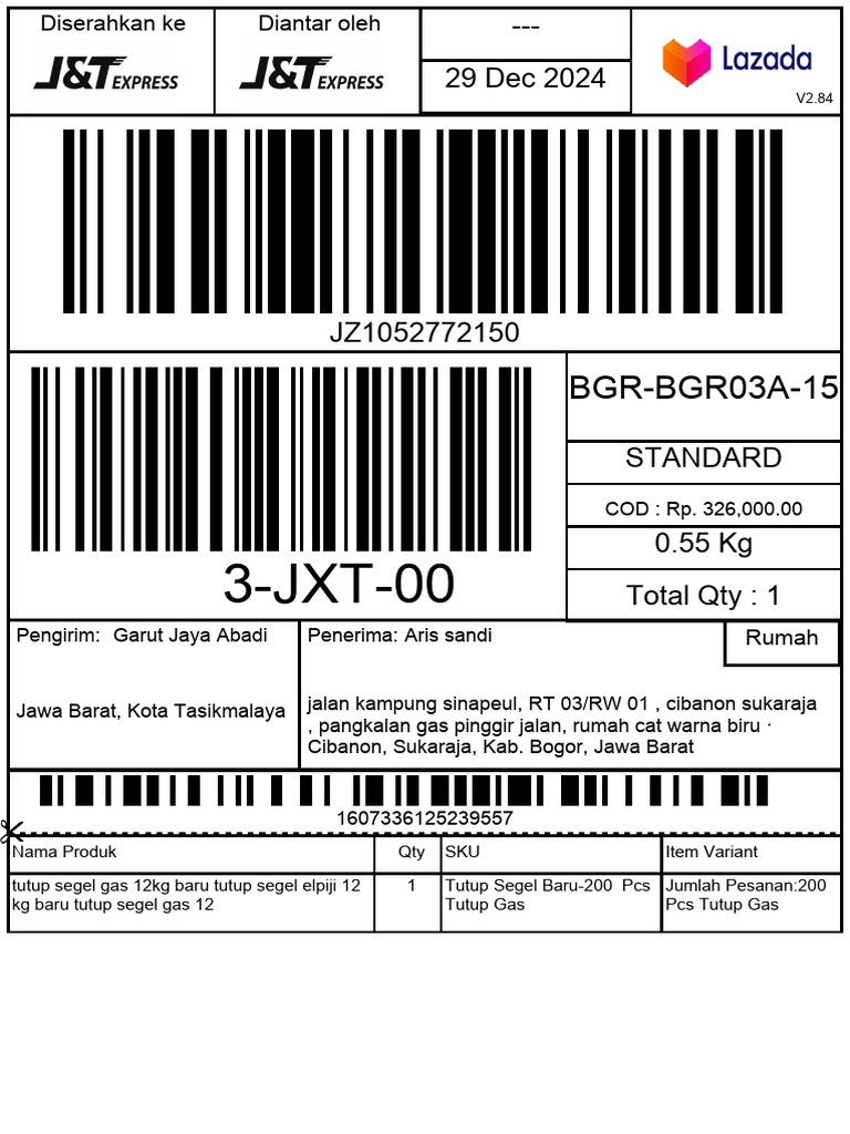 1 resi lazada 31-12-2024 | PDF