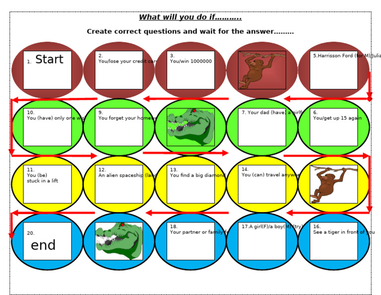 First Conditional Board Game Fun Activities Games Games 75481 | PDF