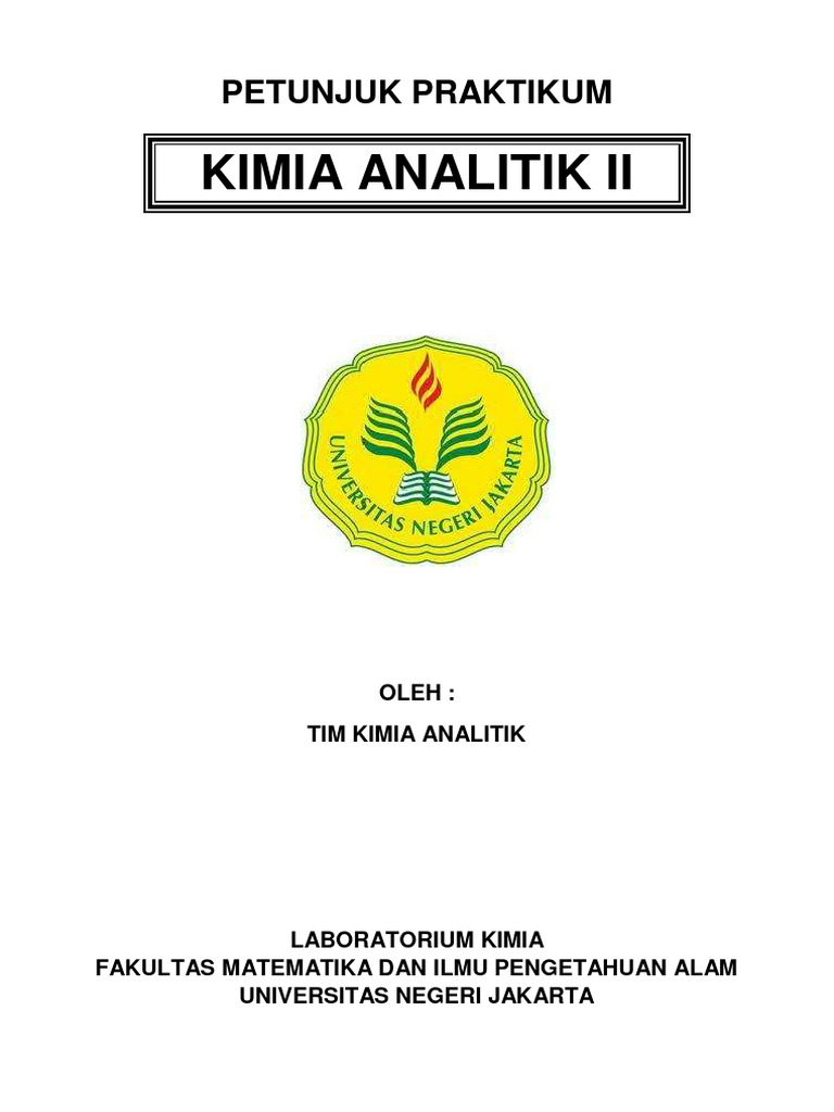 Petunjuk Praktikum Oleh Tim Kimia Analit | PDF