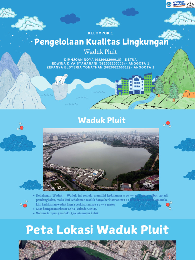 Kelompok 1 Waduk Pluit - Pengelolaan Kualitas Lingkungan | PDF