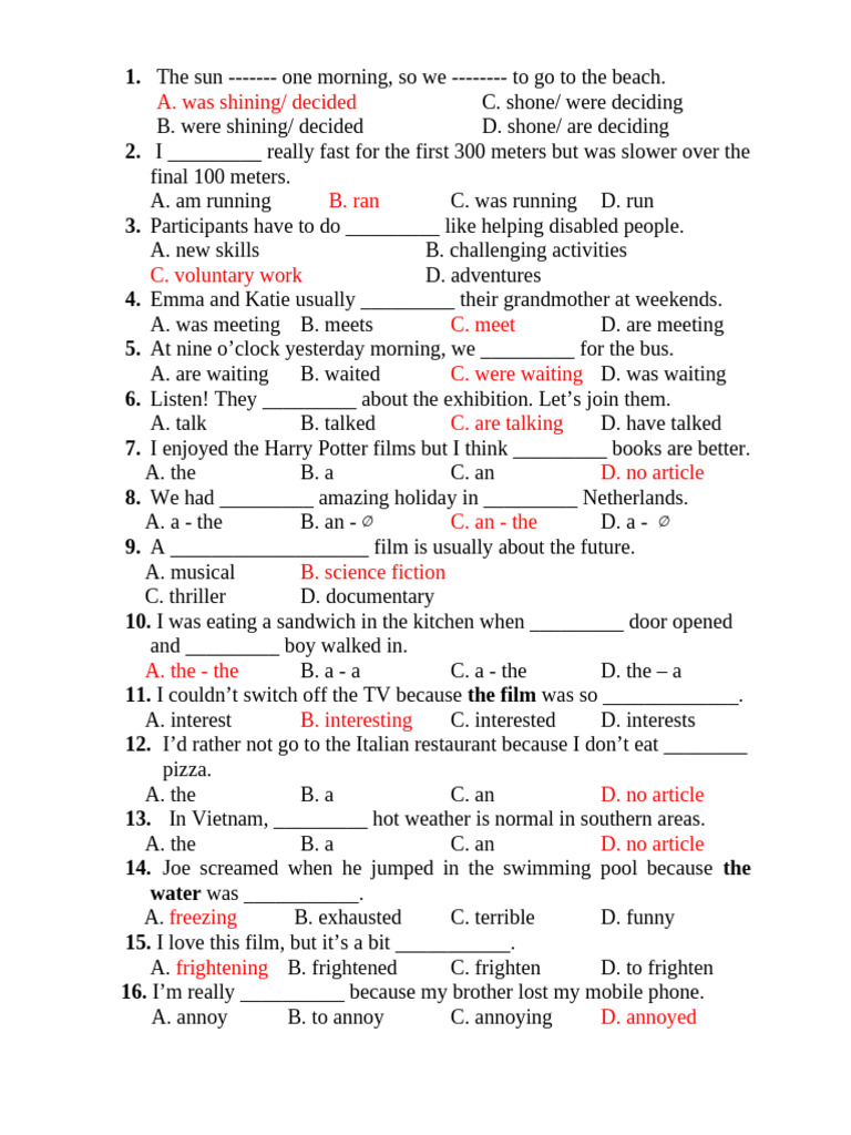Exercises (3) KEYS | PDF