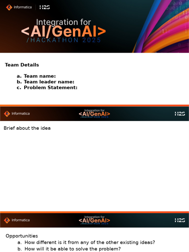 Integration For AI - GenAI Hackathon 2025 - Idea Submission | PDF