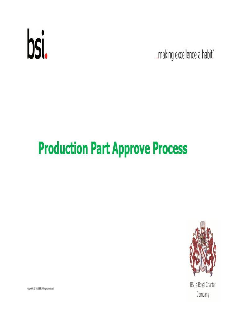 Bsi Productionpartapprovalprocessppap 130509215942 Phpapp01 | PDF