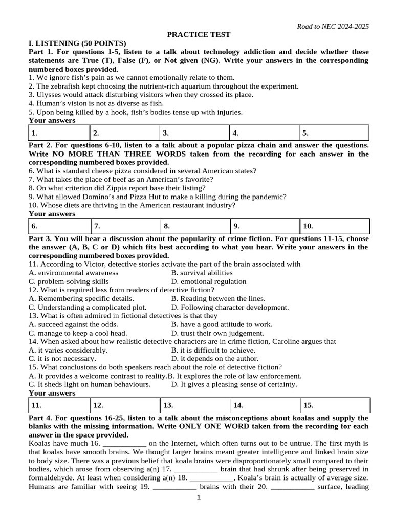 Minh Hoa Chuyen de 5 | PDF | Fear | Koala