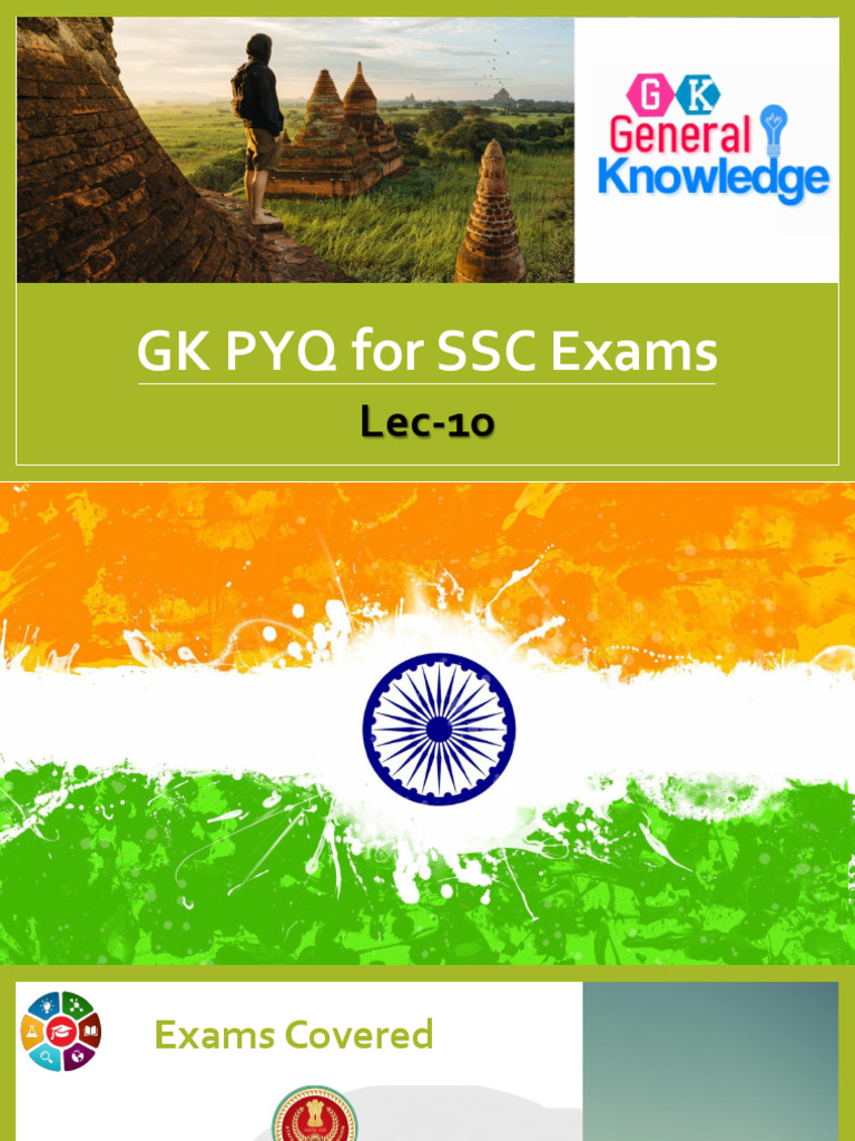 Lecture - 10 GK - PYQ FOR SSC | PDF