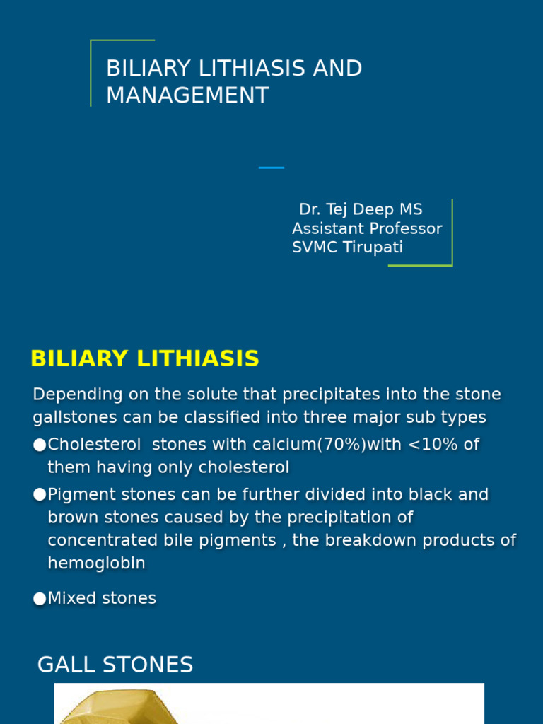 Biliary Lithiasis TEJ | PDF | Gallbladder | Gastroenterology