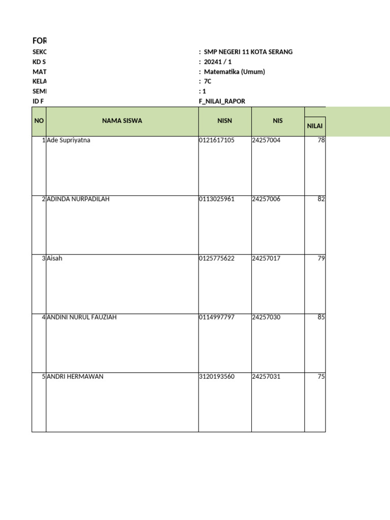 Nil - Rapor - 20241 - 401000000 - 7C | PDF