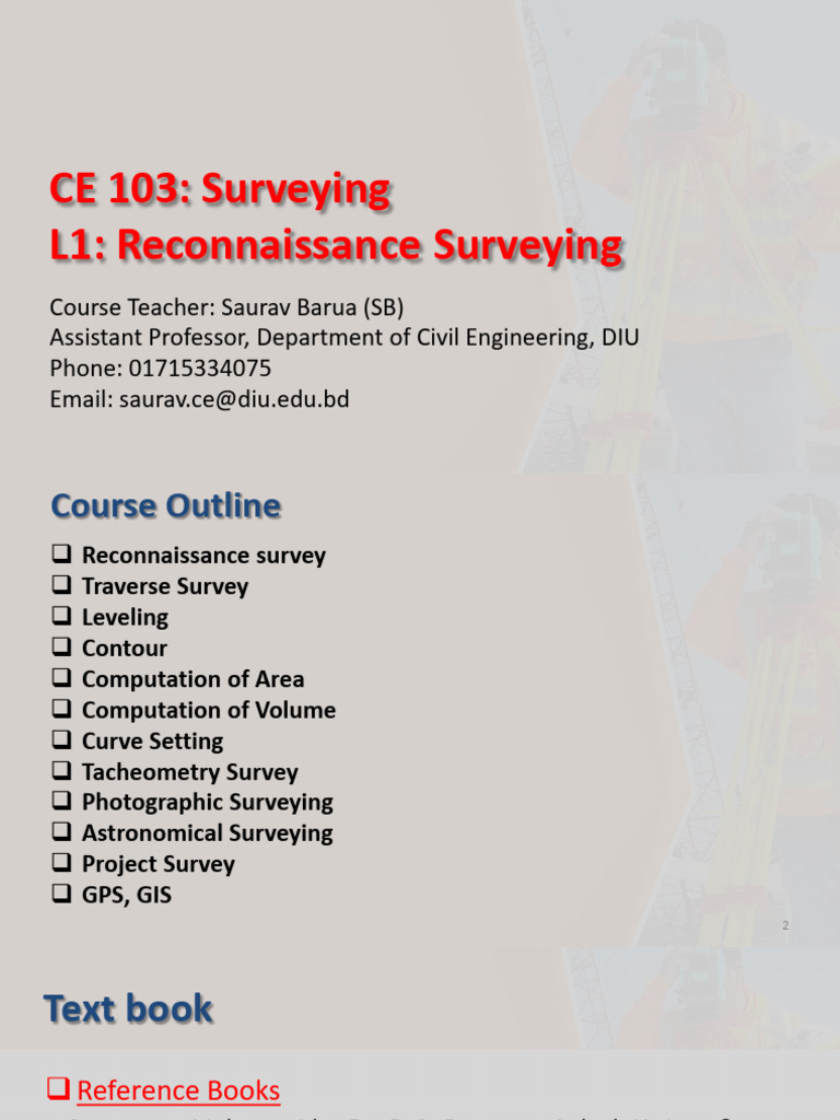L1, Reconnaissance Survey, Spring 24, SB | PDF