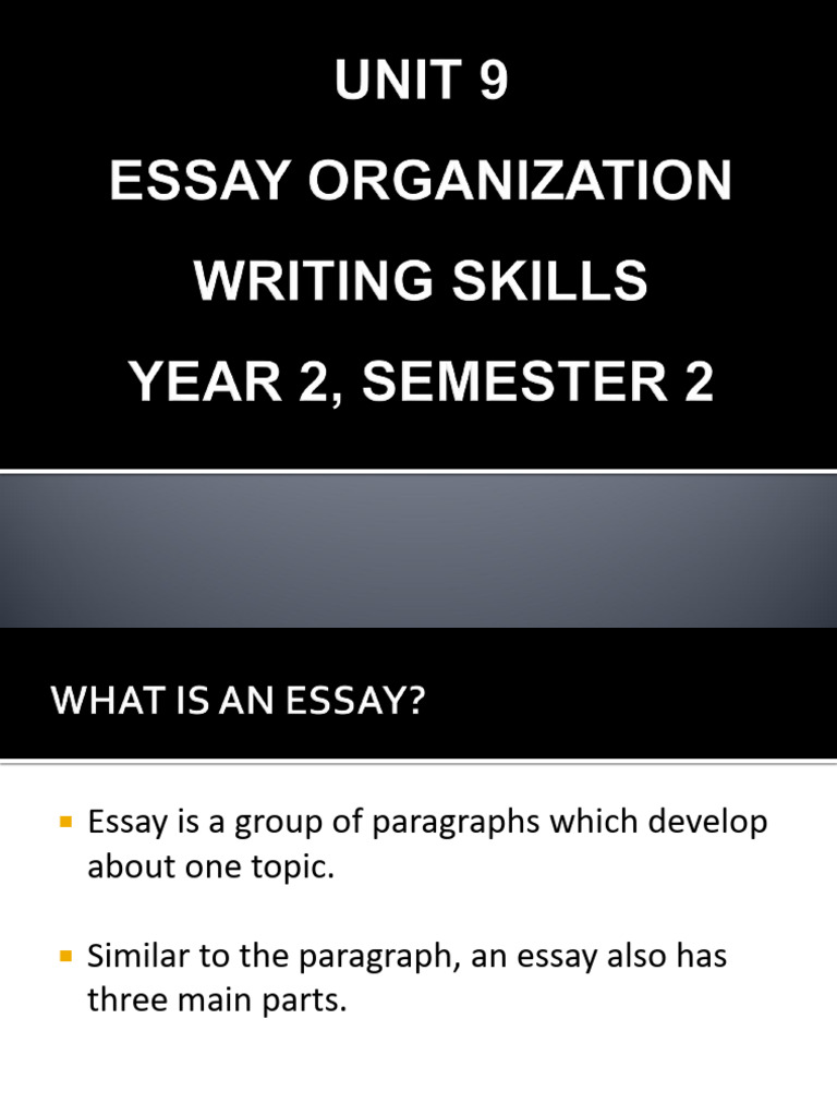 Essay Organization Edited | PDF | Human Communication