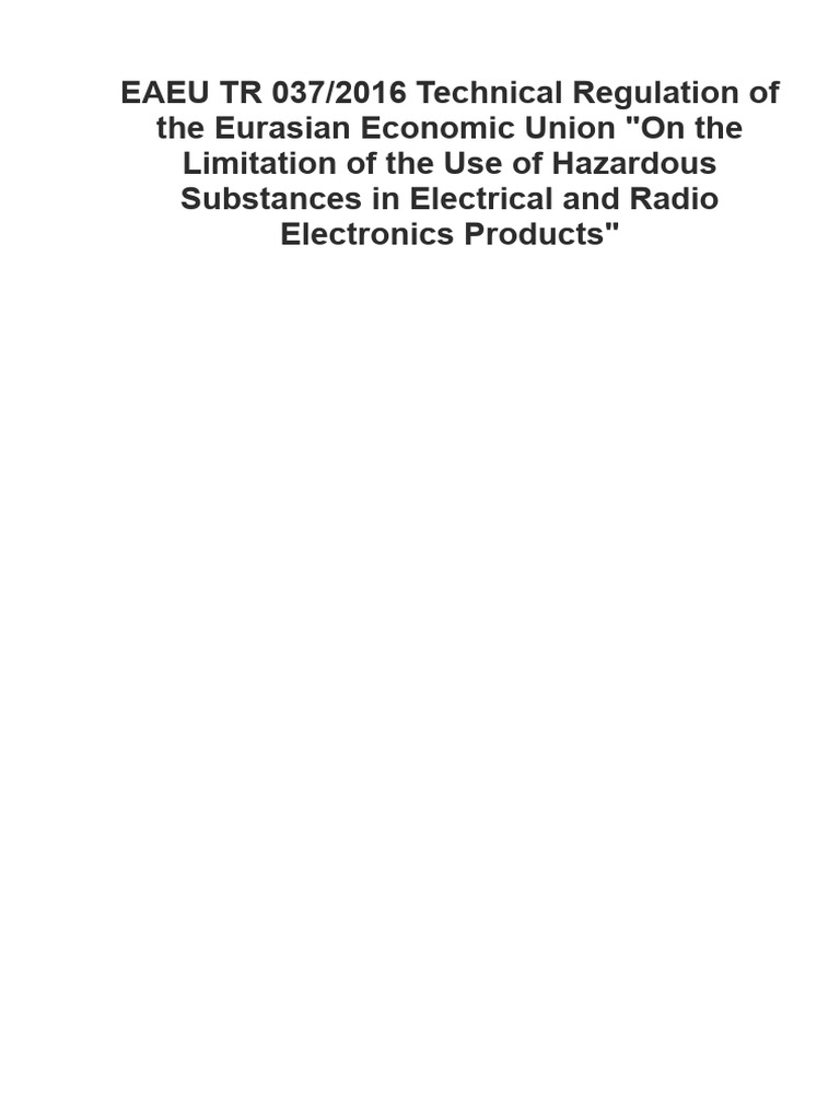 eaeu-tr-037 | PDF | Fluorescent Lamp | Electricity