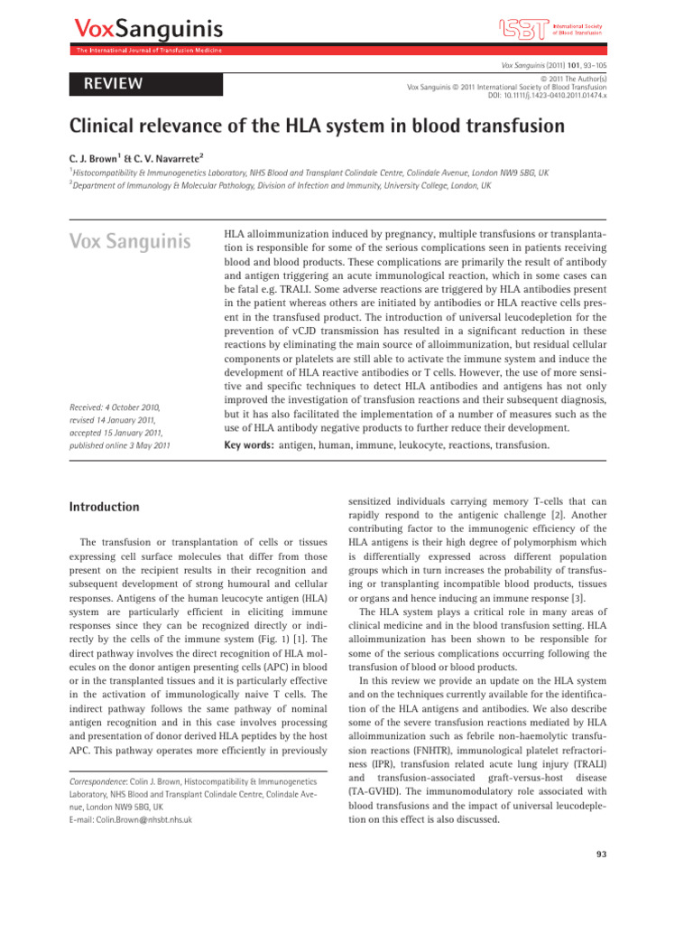 Clinical_relevance_of_the_HLA_system_in_blood _transfusion | PDF ...