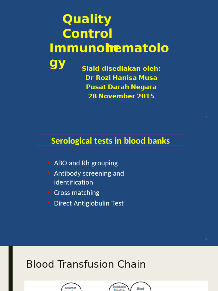 QC in IH | PDF | Blood | Immunology