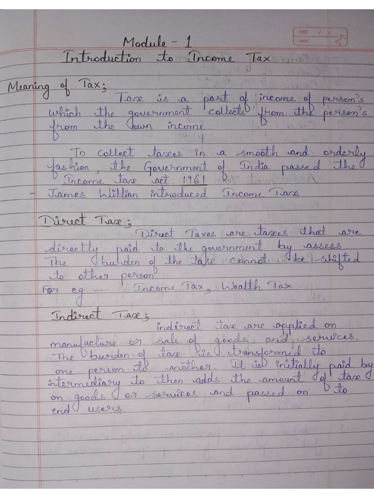 Income Tax Notes | PDF