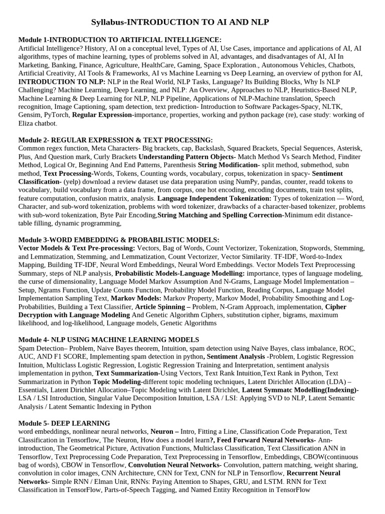 AI&NLP | PDF | Artificial Intelligence | Intelligence (AI) & Semantics