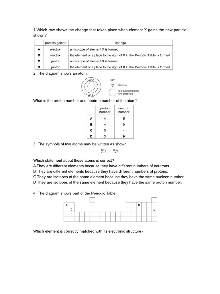 Atomic Structure and Isotope Concepts | PDF | Atoms | Chemical Elements