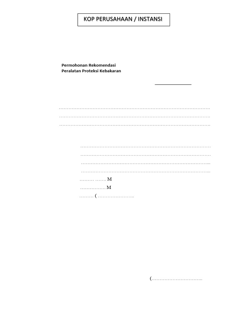 FORM PERMOHONAN REKOM | PDF