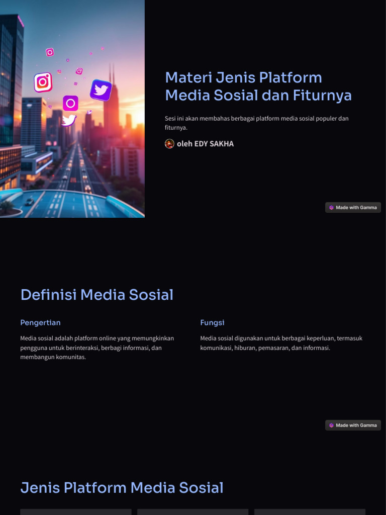 Jenis dan Fitur Platform Media Sosial | PDF