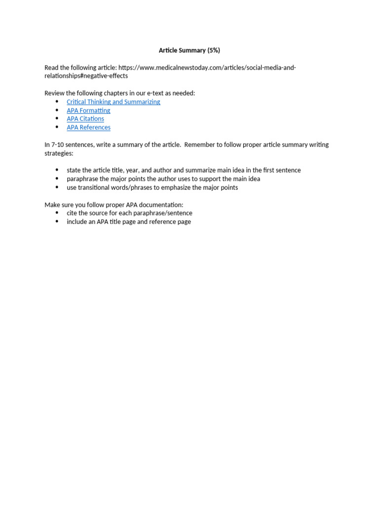Article Summary - Tagged | PDF