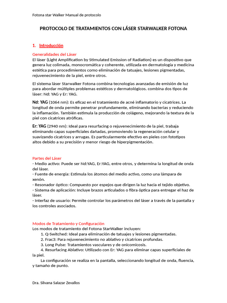 Protocolo Laser Fotona 2.0 | PDF | Láser | Óptica