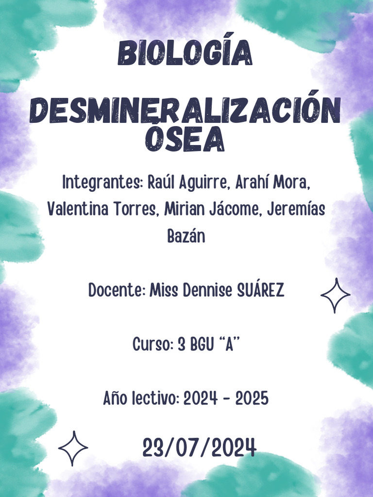 Biología-Bitácora | PDF | Hueso | Osteoporosis