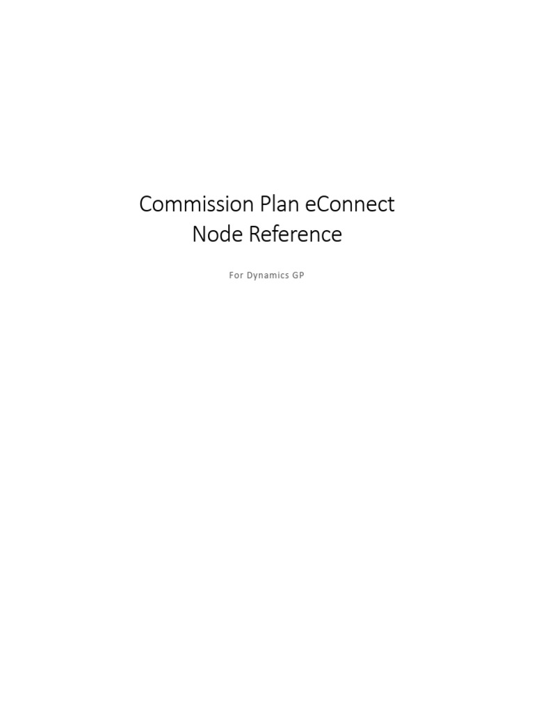Commission Plan EConnect Node Ref18 | PDF | Xml | String (Computer Science)