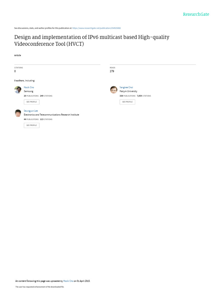 Design and Implementation of IPv6 Multicast Based | PDF | Codec | Mp3