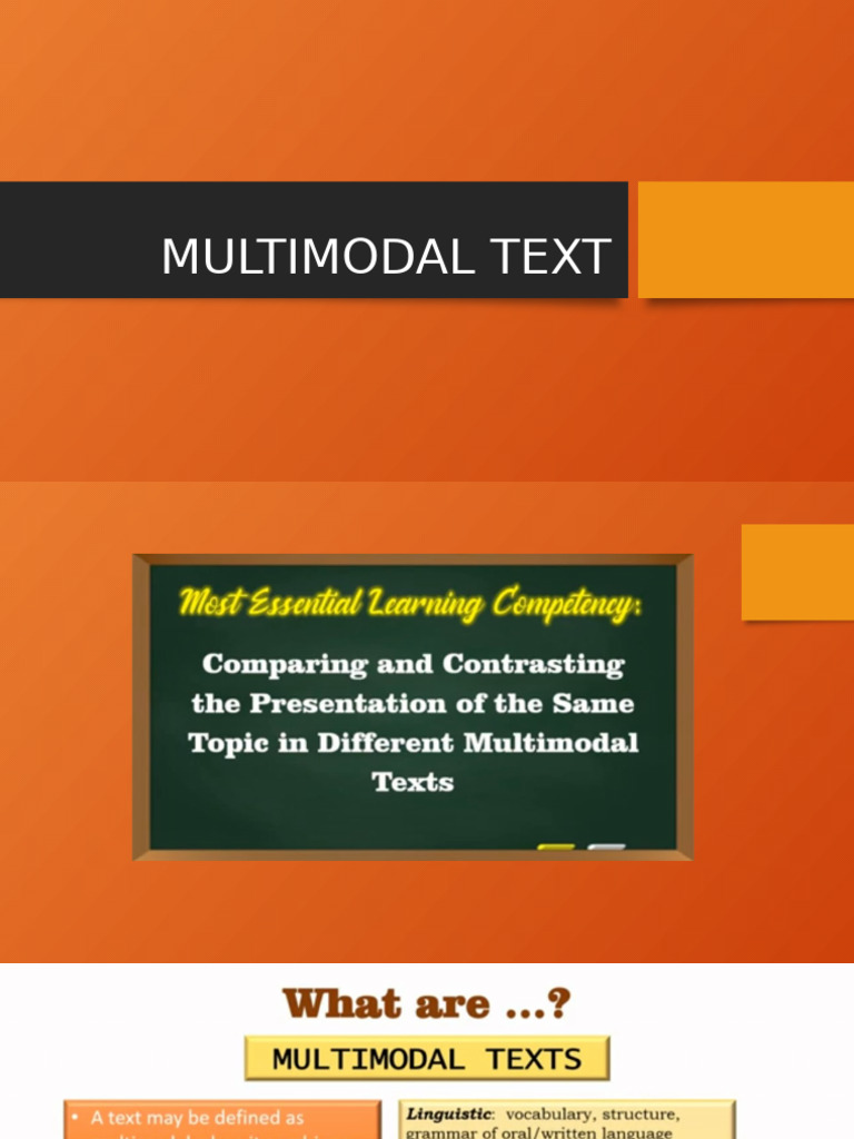 5 B Multimodal Texts | PDF