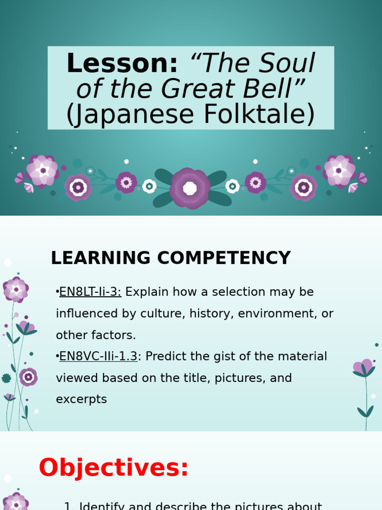Japanese Folktale: The Soul of the Great Bell | PDF